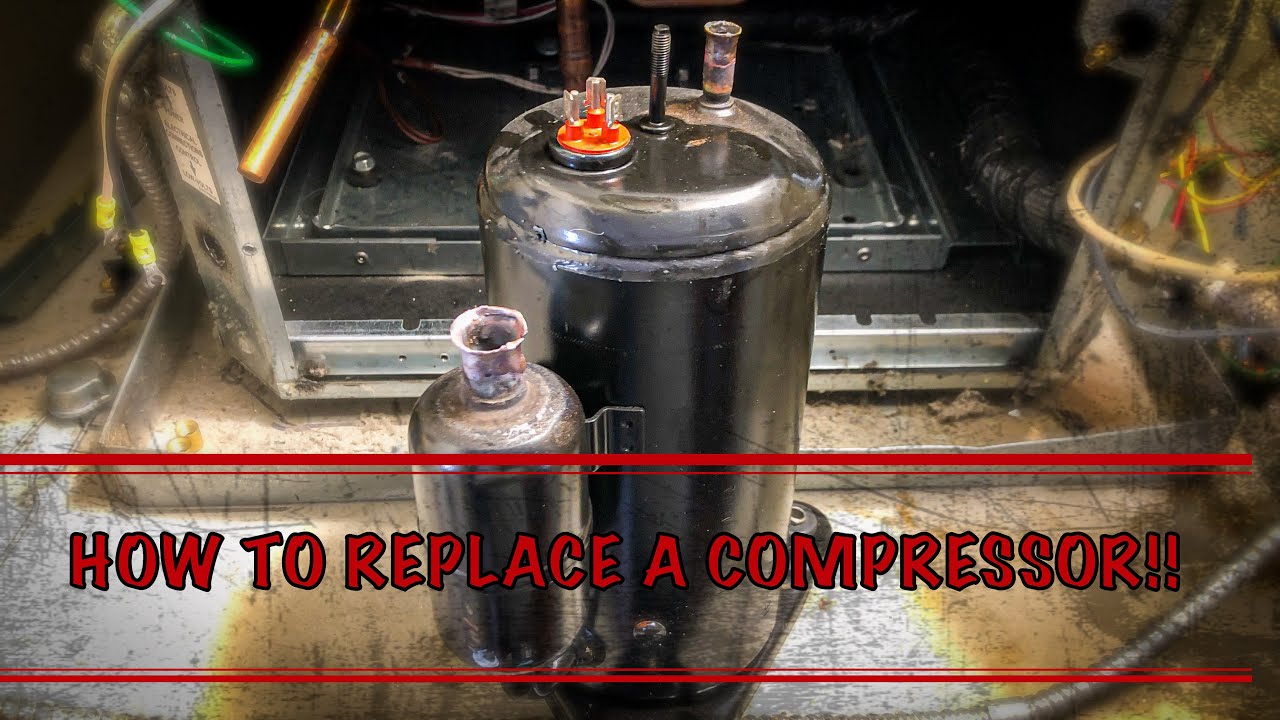 How To REPLACE A COMPRESSOR In A Water Source Heat Pump HVAC Unit!!