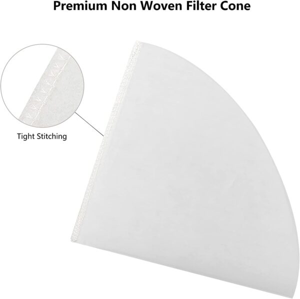 Non Woven Filter Cones 50 Pack Cooking Oil Strainer Deep Fryer Oil ...