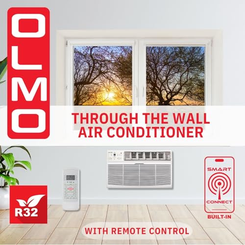 OLMO 8,000 BTU Through-the-Wall AC & Heater With Remote & Smart Kit ...