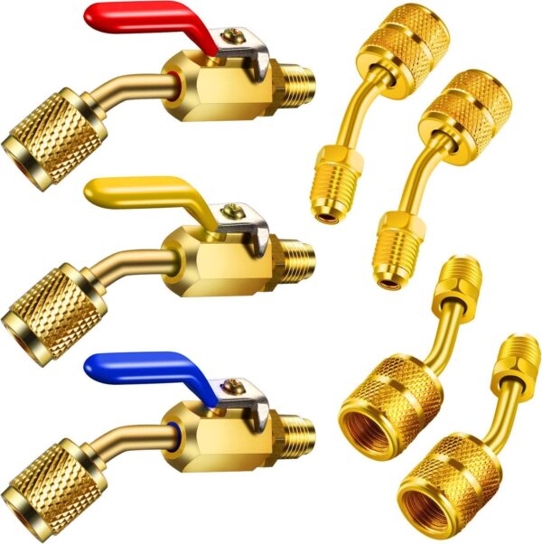Mudder's 7-Piece HVAC Valve Kit: The Ultimate R410A Connection Solution
